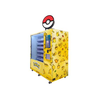 China Custom Logo Lightbox Pokemon PTCG Cards Vending Machine With Lift Touchscreen For Advertising for sale