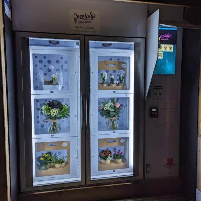 China Verscheiden producten in de kassa Vending machine Voor verse bloemen Boeketten Landbouwproducten Te koop