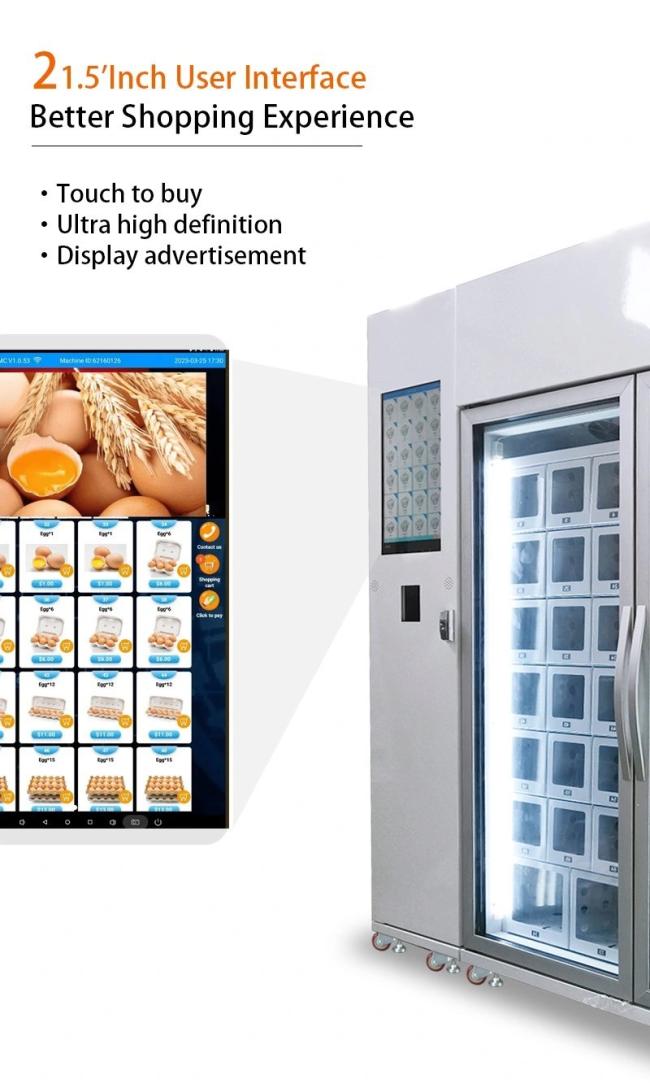 Farm Fresh 24/7 Locker Vending Machine with Automated Cooling and Contactless Payment