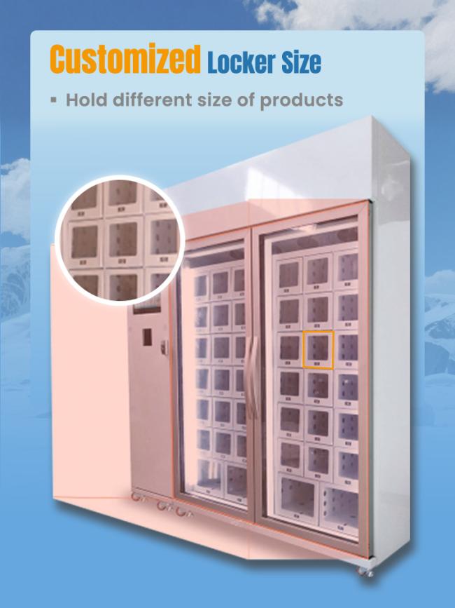 Frozen Locker Vending Machine With Efficient R290 Refrigerant -22℃~20℃ For Selling Frozen Meats And Seafood