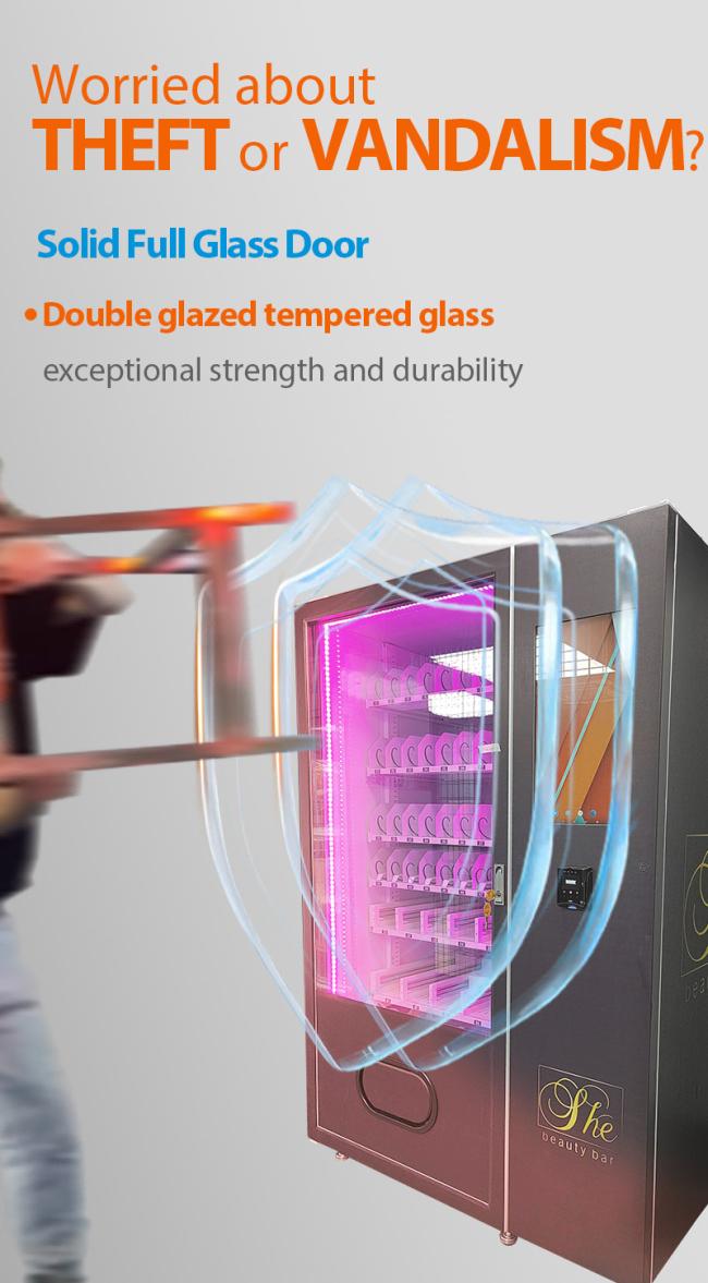 Black Combo Spiral Locker Snacks Drinks Vending Machine With Extra Lockers For Large Packaged Snacks