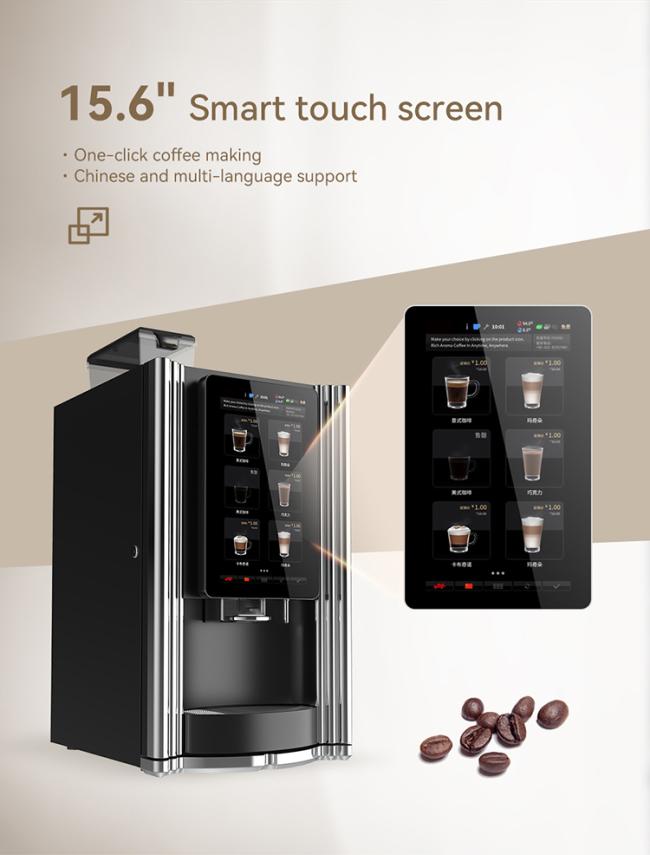 Coffee vending machine in operation