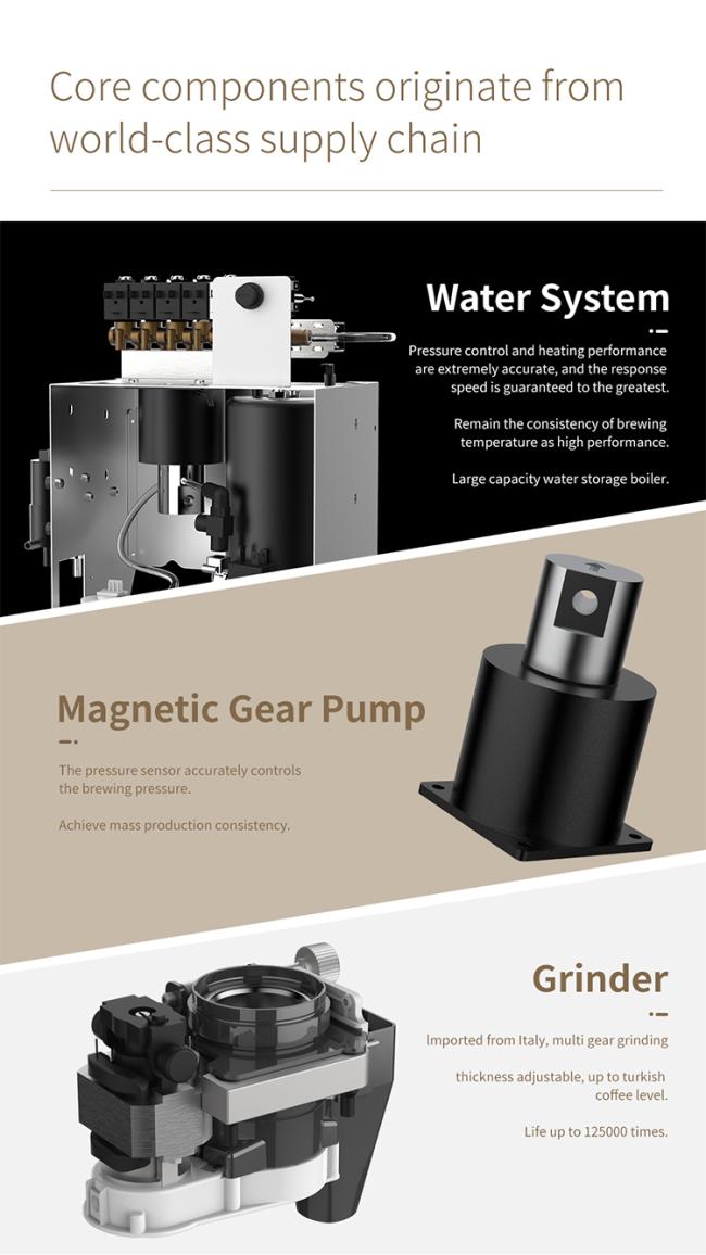 Full setup view of the coffee vending machine