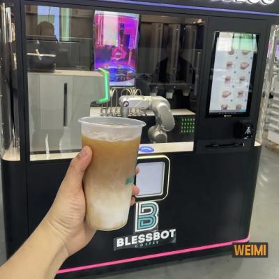 新鮮な淹れたて飲料用自動コーヒーロボットバリスタ自動販売機