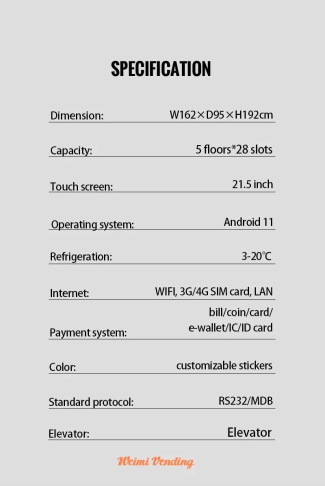 Jewelry vending machine front view