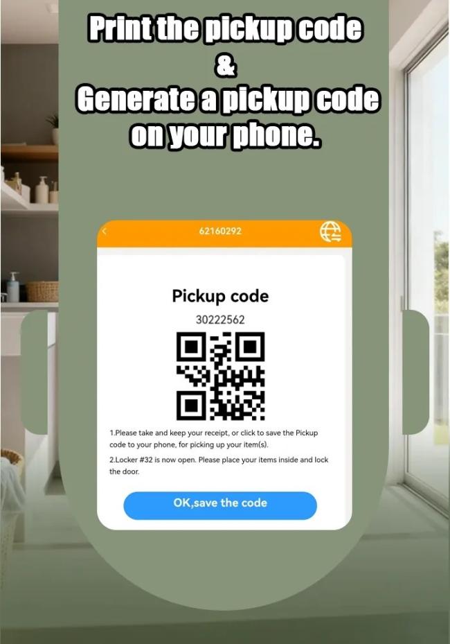 Detailed view of laundromat locker mechanism