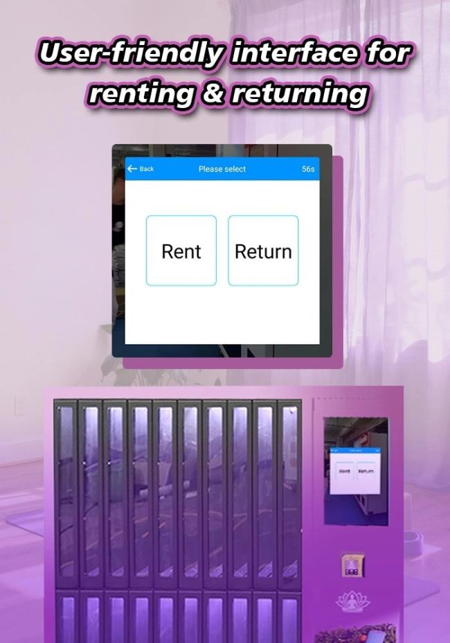 Locker vending machine side view