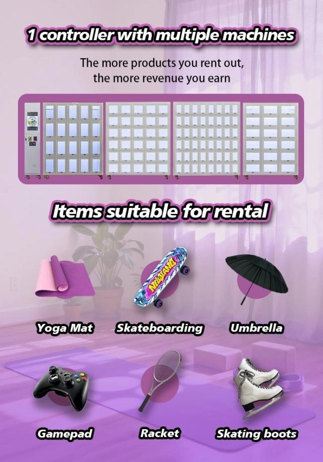 Locker vending machine interior