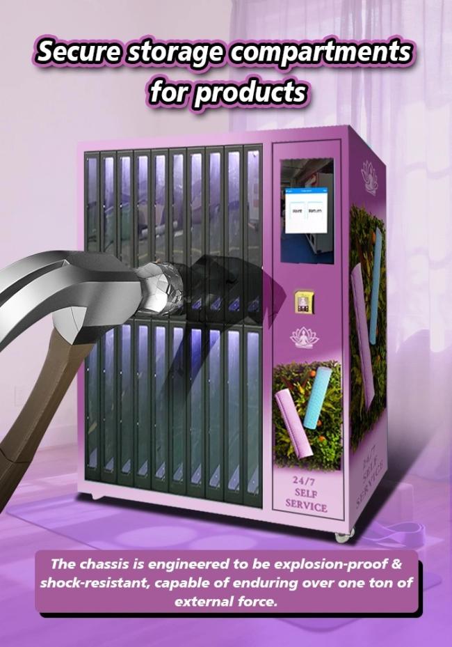 Locker vending machine with fitness accessories