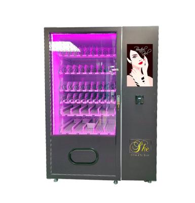 China Shopping Mall Beauty 22'' Touch Screen Nail Eyelash Vending Machine with Coin Bill Acceptor for sale