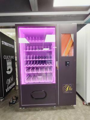 China Shopping Mall Beauty 22'' Touch Screen Nail Eyelash Vending Machine with Coin Bill Acceptor for sale