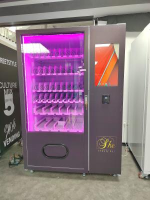 China Shopping Mall Beauty 22'' Touch Screen Nail Eyelash Vending Machine with Coin Bill Acceptor for sale