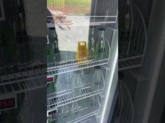Smart fridge vending machine for sell Glass bottles with age identification verification