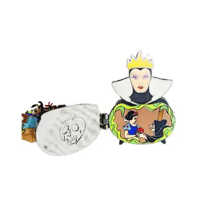 China El esmalte Pin Custom Metal Badges Double echó a un lado historieta personalizó etiquetas del nombre del metal en venta