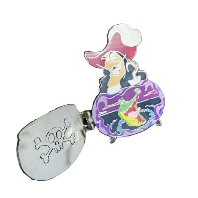 Cina Enamel Pin Double Custom Metal Badges Soft Enamel Pins in vendita