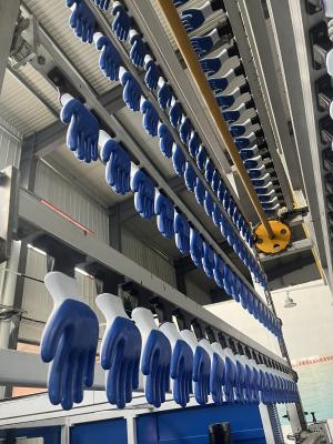 China Fully Automatic Glove Dipping Line with 4000 Gloves Per Hour Capacity and 5mm Driving Chain Thickness for sale