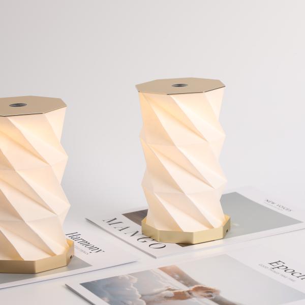 Quality Multicolor Rotating Moodoo Origami Paper Box Lamp Foldable Adjustable for sale