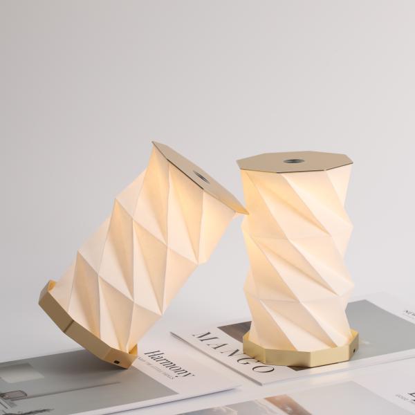 Quality Multicolor Rotating Moodoo Origami Paper Box Lamp Foldable Adjustable for sale