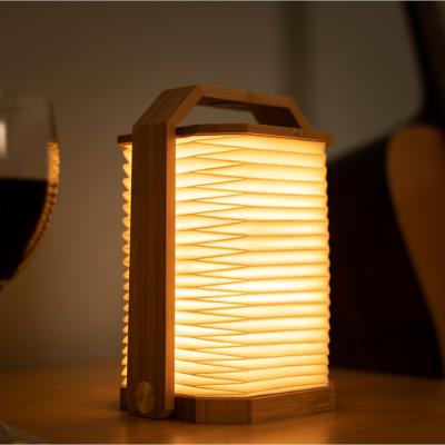 China Indoor Flexible Camping Accordion Light 3500K Warm White Beechwood for sale
