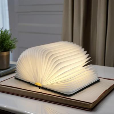 China Magnetic Atmosphere Colour Paper Book Lamp Rechargeable USB for sale