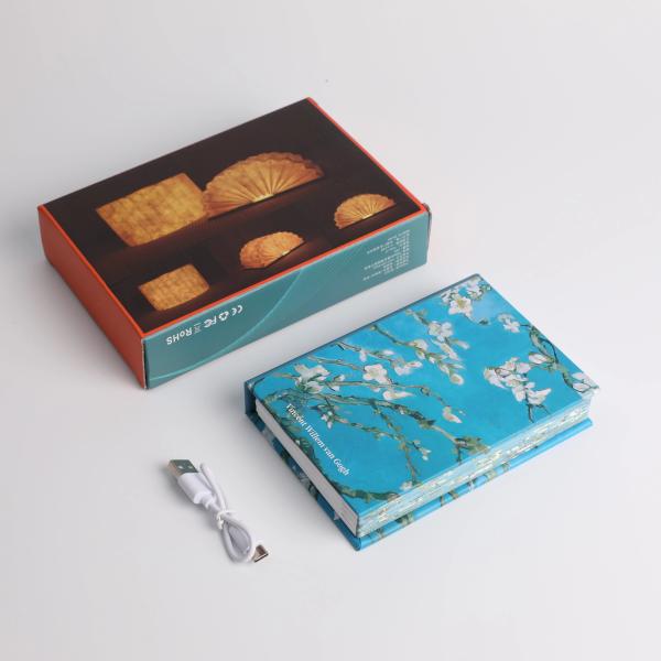 Quality USB Paper Book Lamp Almond Blossoms Touch Control Foldable for sale
