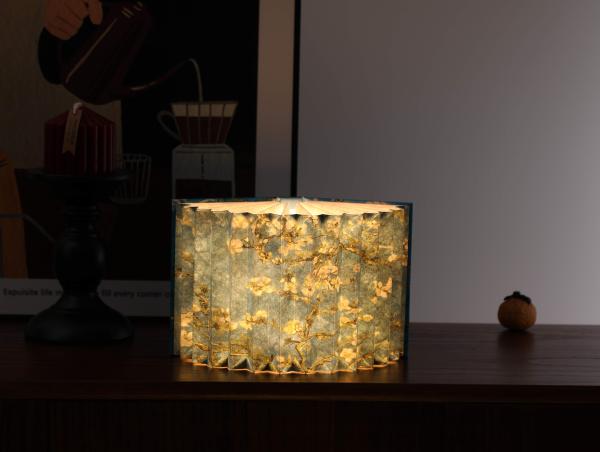 Quality USB Paper Book Lamp Almond Blossoms Touch Control Foldable for sale