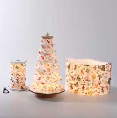 China Mini Touch LED Folding Rotating Paper Lamp Light White Dimmable For Children'S Bedroom for sale