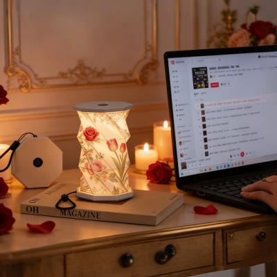 China Rechargeable LED Mini Foldable Paper Cylinder Lamp 4100K 12V for sale