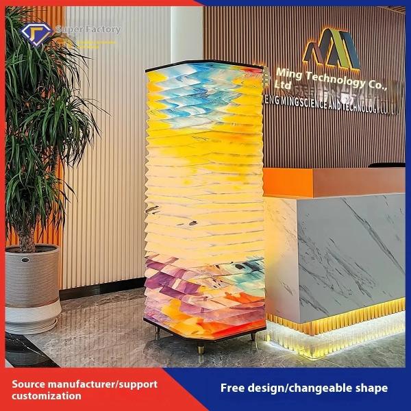 Quality 110V-240V LED Standing Origami Paper Lights Eco Friendly Warm White Lamp for sale