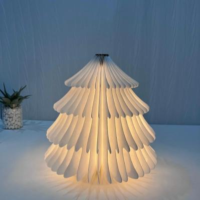 China Rechargeable Folding LED Shaped Christmas Tree Lamp For Wedding Bedroom Indoor for sale