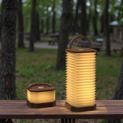 China Rechargeable LED Gingko Smart Accordion Light Outdoor Camping Folded Paper Lamp for sale