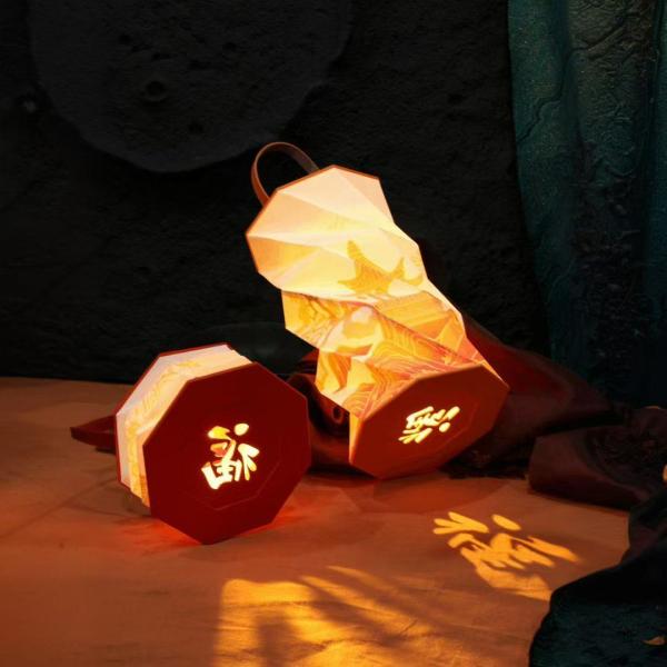 Quality OEM Handmade Crepe Folding Paper Lamp Wireless Lithium Battery for sale