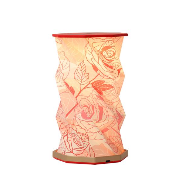 Quality Valentine'S Day Adjustable Crinkle Folding Paper Lamp Lampshade Led Spotlight for sale