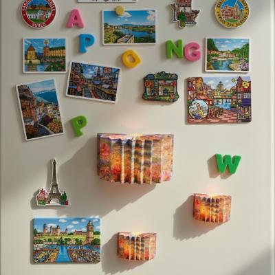 China Holiday Folding Paper Lamp Fridge Magnet 2 in 1 Magnetic LED Night Light Halloween Easter Designs Seasonal Gift for Party Stores for sale