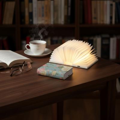 China Factory Direct Mini Book Light ABS Foldable Design Foldable Paper Lantern Cordless Fridge Magnet Design Scenic Area Gift Sets for sale
