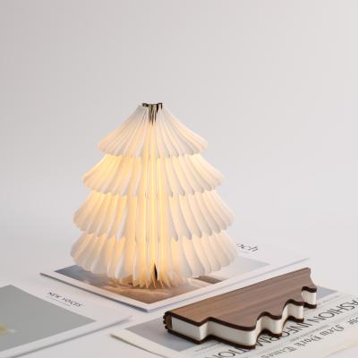 China Folding Table tree Christmas Paper Lamp Atmosphere Lights Holiday Presents for sale