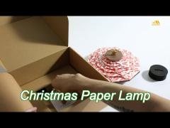 origami tyvek paper christmas tree shaped light lamp standing foldable