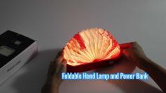 Modern Folding Hand LED Night Light and Power Bank
