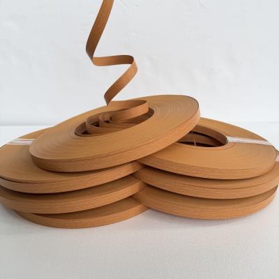 China Light Yellow Straight Oak Wood Grain PVC Edge Banding for Panel Furniture for sale