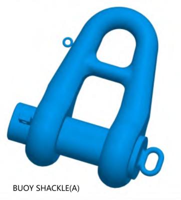 China Black Painted A TYPE Buoy Shackle For Marine Anchoring OEM BV CCS Certified for sale