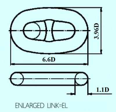 China Enlarged Link 38mm-200mm Mooring Chain With LR NK RINA RMRS Certificates for sale