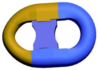 China Detachable Mooring Connecting Chain Link Kenter Type Pear Shaped for sale