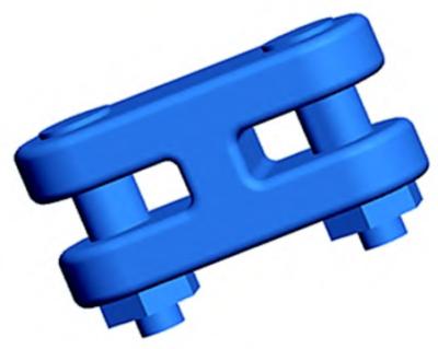China Type H Joining Shackle Painted Boat Mooring Shackles ISO9001 Standard for sale