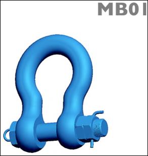 China Marine Projects Mooring Chain Hook Shackle 430mm 680mm Size Range for sale