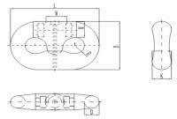 China C Type Detachable Connecting Link for Mooring Chain 50mm to 200mm ABS BV CCS for sale