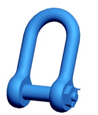 China 545mm-800mm Boat Mooring Shackles Offshore Marine D Type Shackle for sale