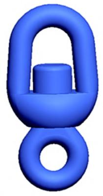 China Black Painted Mooring Chain Swivel 121mm-1571mm Mooring Swivels for sale
