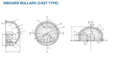 China High Load Ship Bollard Grey Black Marine Mooring Bollards CCS Approval for sale