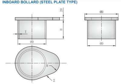 China Painted Marine Bollard Mooring And Berthing Boat Bollards Grey for sale