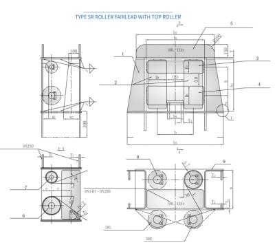 China 820mm-1750mm Marine Steel Fairlead Roller Heavy Duty Winch Roller Fairlead for sale